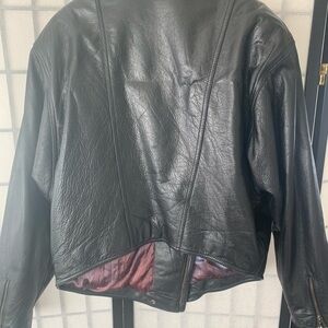 Jackets & Coats | Armani Collezione Leather Jacket Size 42 | Poshmark